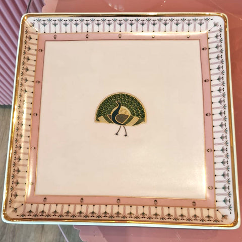 Jaipur Bagh Square Platter (21 cm) – Namrata Kedia Design